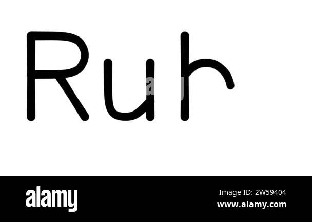 Ruby Handwritten Text Animation in Various Sans-Serif Fonts and Weights ...
