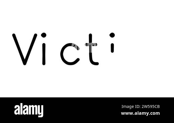 Victim Handwritten Text Animation in Various Sans-Serif Fonts and ...