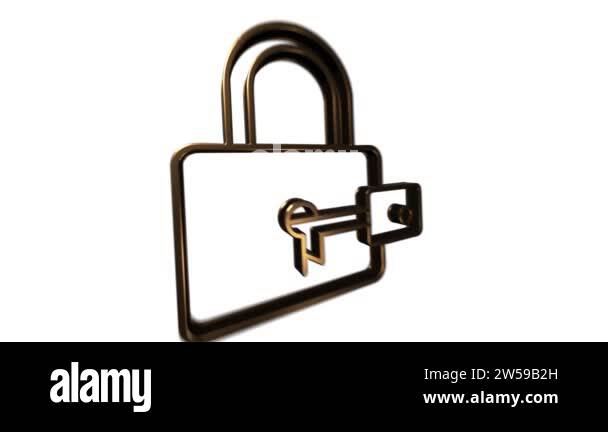 Cyber security 3D gold icon with shield and check mark. Security ...
