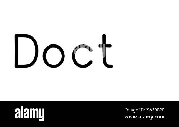 Doctor Handwritten Text Animation in Various Sans-Serif Fonts and ...
