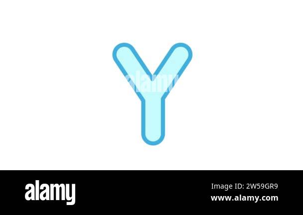 Tutorial for writing English alphabet. Trace the letter Y with a pencil ...