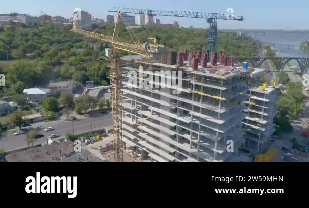 Construction of a residential complex. Construction of a multi-storey ...