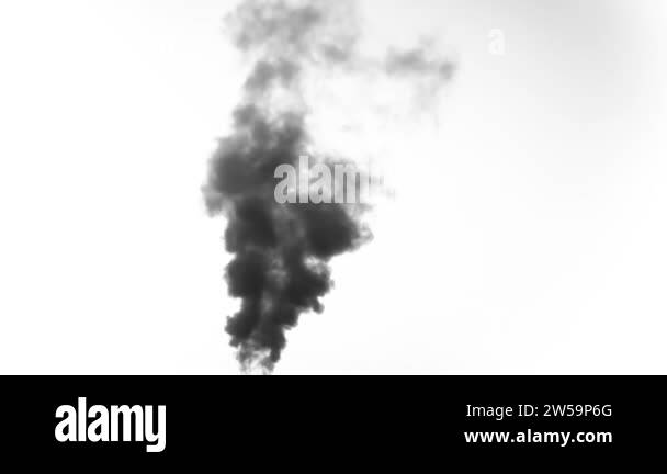 Rising up Clouds of Black Smoke. Black smoke rises from a large burning ...