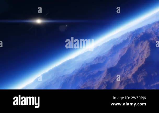 Interstellar space travel universe. 4K 3D animation in outer space ...