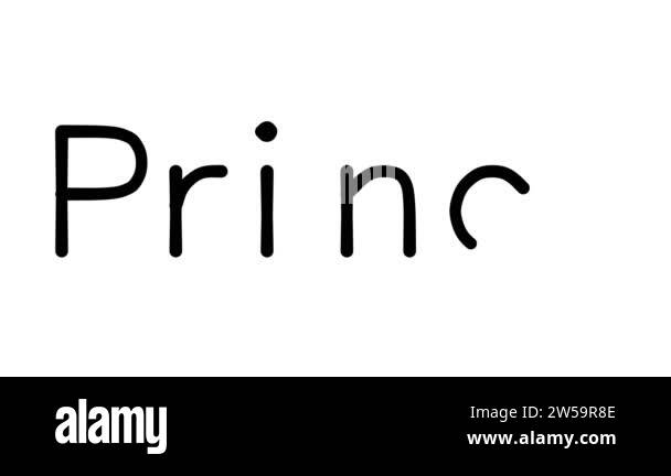 Prince Handwritten Text Animation in Various Sans-Serif Fonts and ...