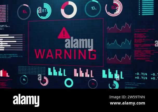 Virus Warning Alert word on black screen loop 4K Animation Stock Video Footage - Alamy