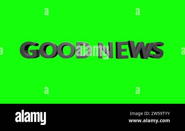 Good news text animation. Gold word on a white background. 4k and Full ...