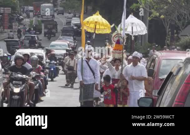 Bali, Indonesia - Hindu Balinese People Traditional Cultural Ritual ...