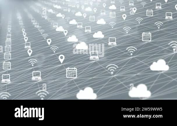 Big data Technology data and binary code network conveying connectivity ...