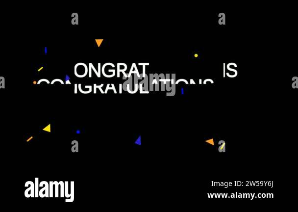 Congratulations Animation 4K Background Stock Video Footage - Alamy