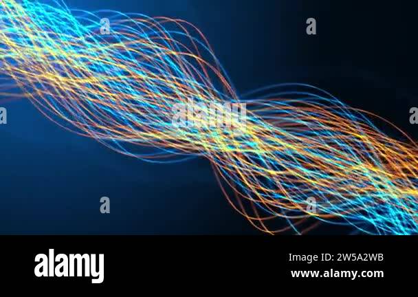 4K Abstract Digital wave with flowing Particles light motion loop Backgrounds Animation Stock ...