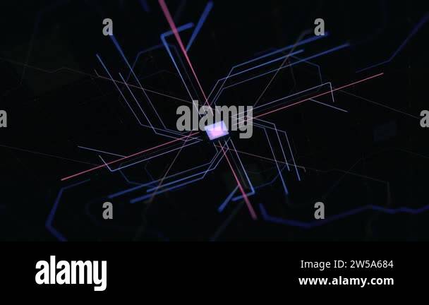 Technological background with colorful digitalization process of ...