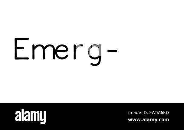Emergency Handwritten Text Animation in Various Sans-Serif Fonts and ...