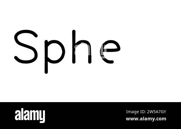 Sphere Handwritten Text Animation in Various Sans-Serif Fonts and ...
