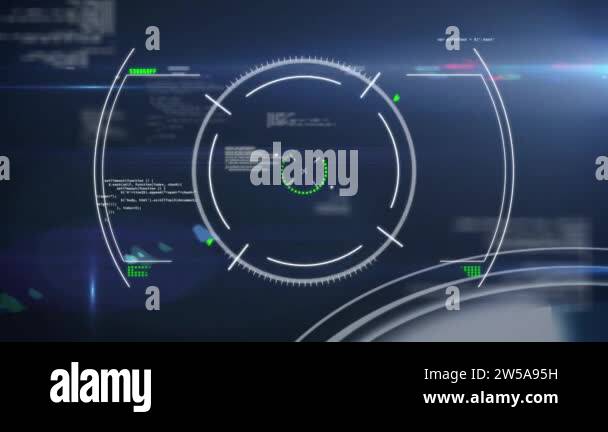 Digital animation of scope scanning over spots of light and data ...