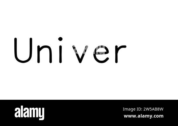 Universe Handwritten Text Animation in Various Sans-Serif Fonts and ...