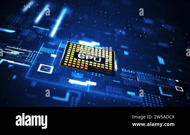 Technology Background CPU Circuit. Artificial Intelligence Processing ...
