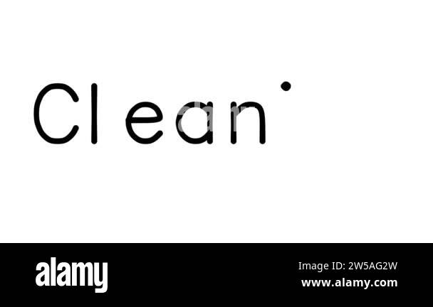 Cleaning Handwritten Text Animation in Various Sans-Serif Fonts and ...