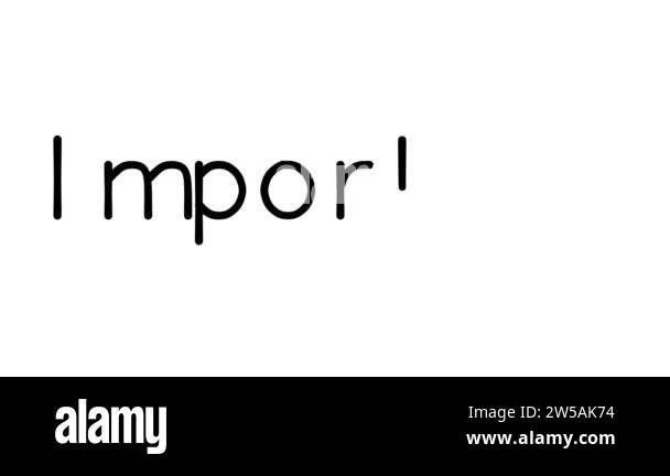 Important Handwritten Text Animation in Various Sans-Serif Fonts and ...