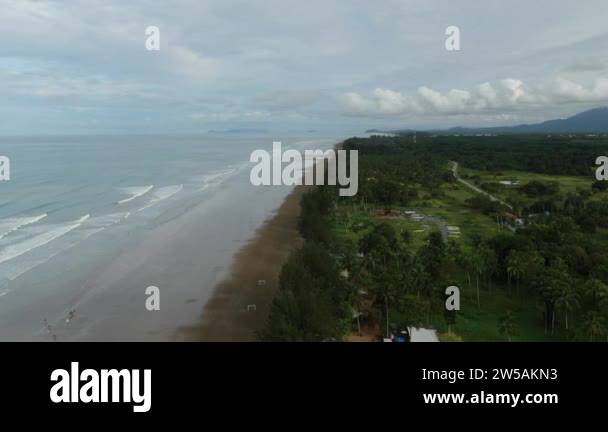 The Sematan Beach and Coastline of the most southern part of Sarawak ...