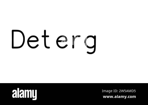 Detergent Handwritten Text Animation in Various Sans-Serif Fonts and ...