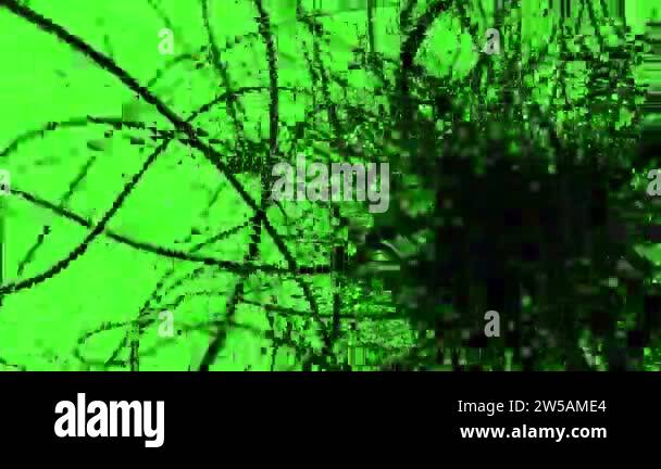 Creepy creature with snake tentacles on a green background. Abstract ...