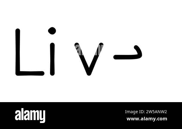 Liver Handwritten Text Animation in Various Sans-Serif Fonts and ...