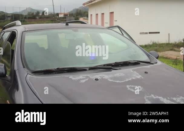police car and female police officer at the scene of kidnapping of ...