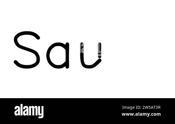 Sauna Handwritten Text Animation in Various Sans-Serif Fonts and ...