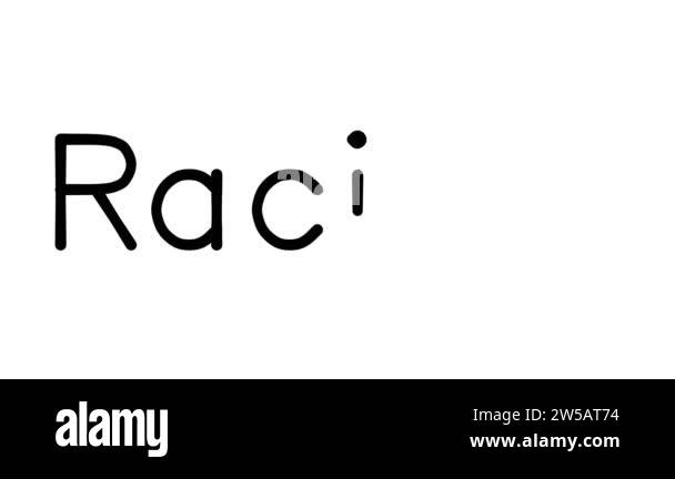 Racism Handwritten Text Animation in Various Sans-Serif Fonts and ...