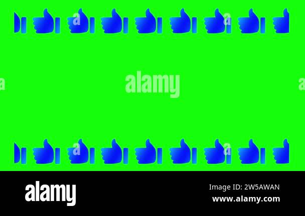 frame from reactions like on a green background. minimalistic ...