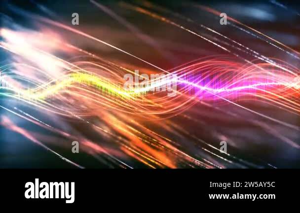 energy colors waves a stream of luminous particles, a cycle of a stream ...