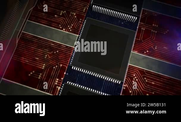 Cyber attack with nuclear symbol, digital war, cybernetic conflict ...