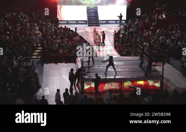 Ringside at the famous lucha libre mexican wrestling at arena mexico ...