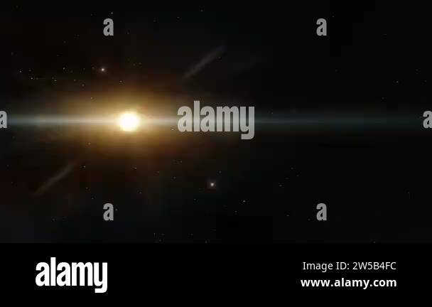 Interstellar space travel universe. 4K 3D animation in outer space ...