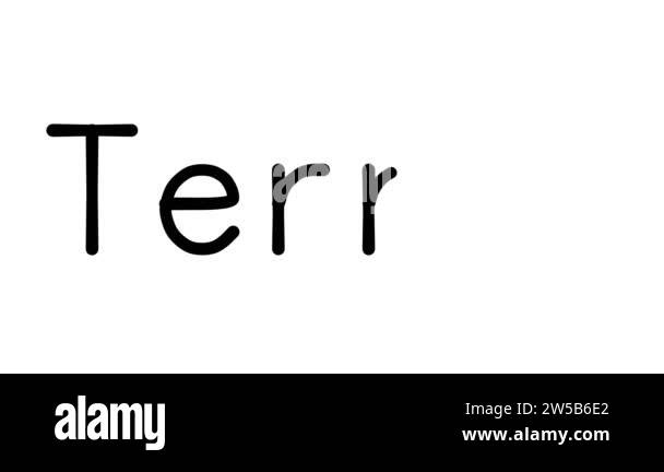 Terror Handwritten Text Animation in Various Sans-Serif Fonts and ...