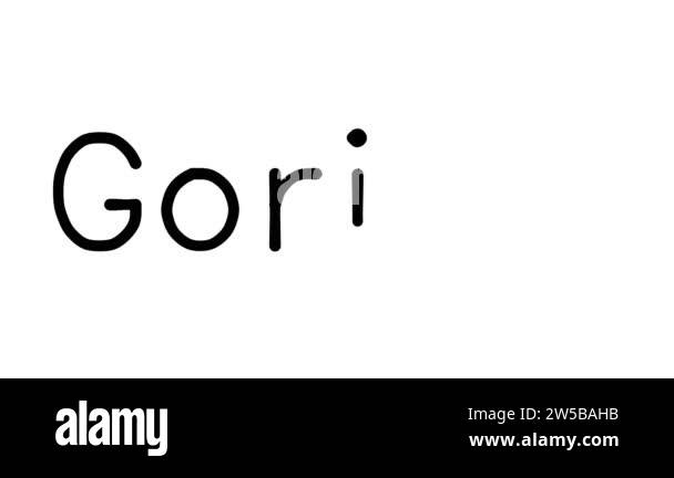 Gorilla Handwritten Text Animation in Various Sans-Serif Fonts and ...