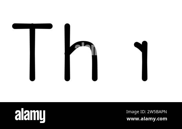 Thai Handwritten Text Animation in Various Sans-Serif Fonts and Weights ...