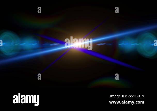 Optical lens flash effect, 4K light beam, high quality and realistic ...