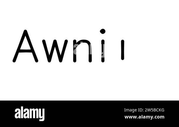 Awning Handwritten Text Animation in Various Sans-Serif Fonts and ...