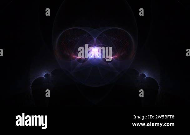 Abstract animation visual art technology glowing red blue wire mesh ...