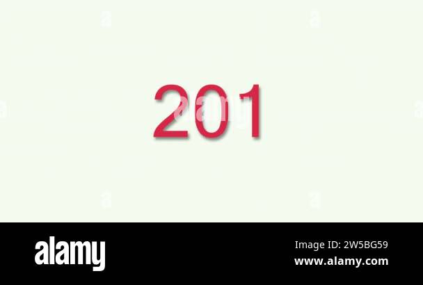 Countdown from 0 to 1000 in 10 seconds animation. 4K resolution ...