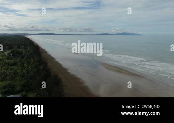 The Sematan Beach and Coastline of the most southern part of Sarawak ...