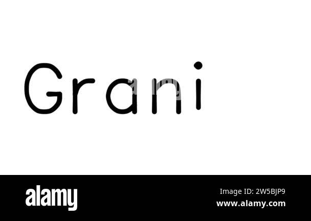 Granite Handwritten Text Animation in Various Sans-Serif Fonts and ...