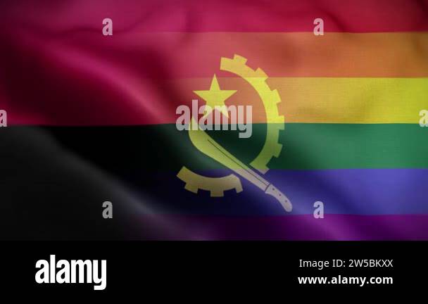 LGBT Angola Flag Loop Background 4K Stock Video Footage - Alamy