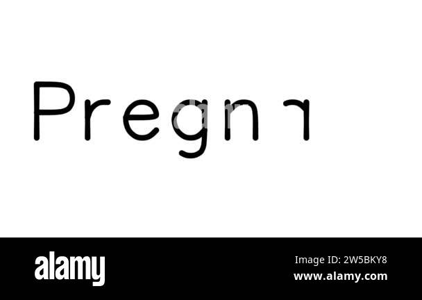Pregnant Handwritten Text Animation in Various Sans-Serif Fonts and ...