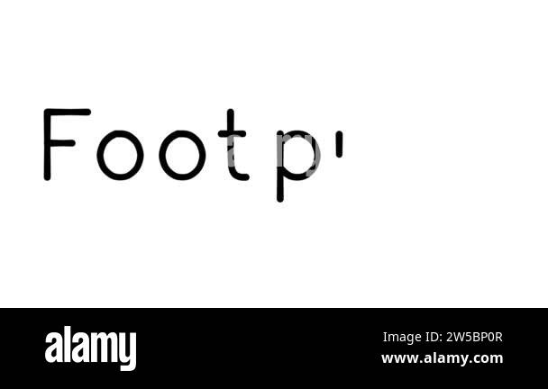Footprint Handwritten Text Animation in Various Sans-Serif Fonts and ...