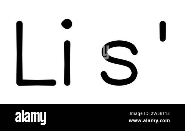 List Handwritten Text Animation in Various Sans-Serif Fonts and Weights ...