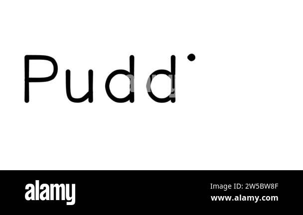 Pudding Handwritten Text Animation in Various Sans-Serif Fonts and ...