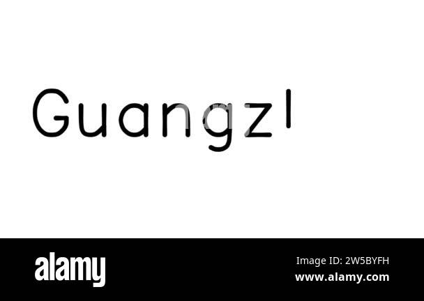 Guangzhou Handwritten Text Animation in Various Sans-Serif Fonts and ...